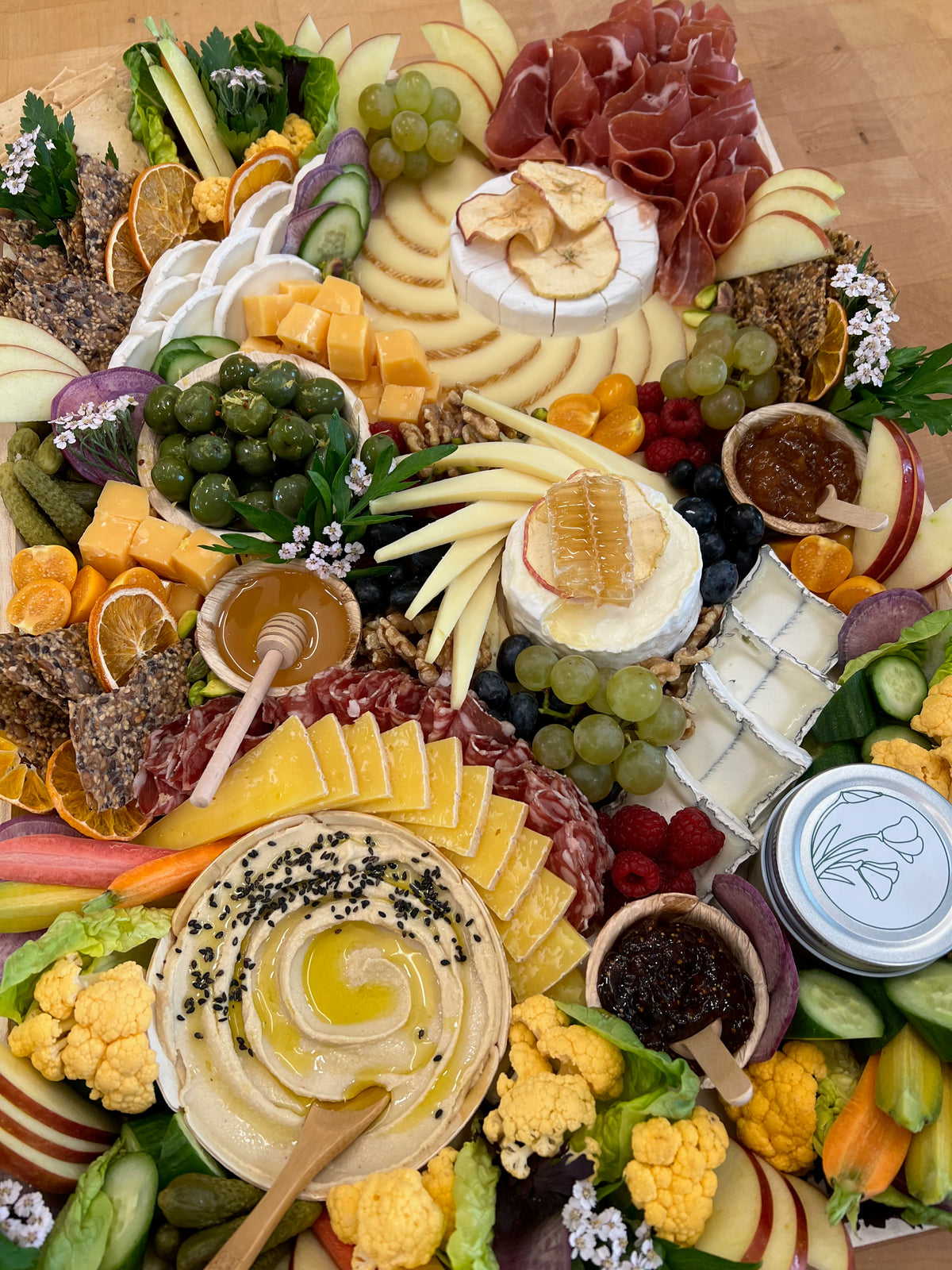 'The Works' Cheese, Charcuterie & Crudite Board - LG (serves 16-20 ...